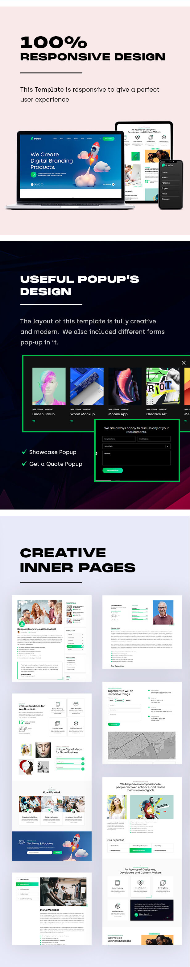 Portfio | Creative Agency & Portfolio HTML Template | ThemeMag